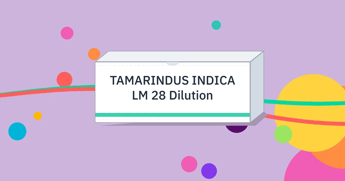 Symbolbild: Packung mit der Aufschrift TAMARINDUS INDICA LM 28 Dilution (PZN 13686766) – Verfügbarkeit und Bezug in Apotheken in Frankfurt am Main