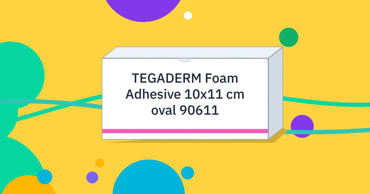 Symbolbild: Packung mit der Aufschrift TEGADERM Foam Adhesive 10x11 cm oval 90611 (PZN 20139450) – Verfügbarkeit und Bezug in Apotheken in Frankfurt am Main