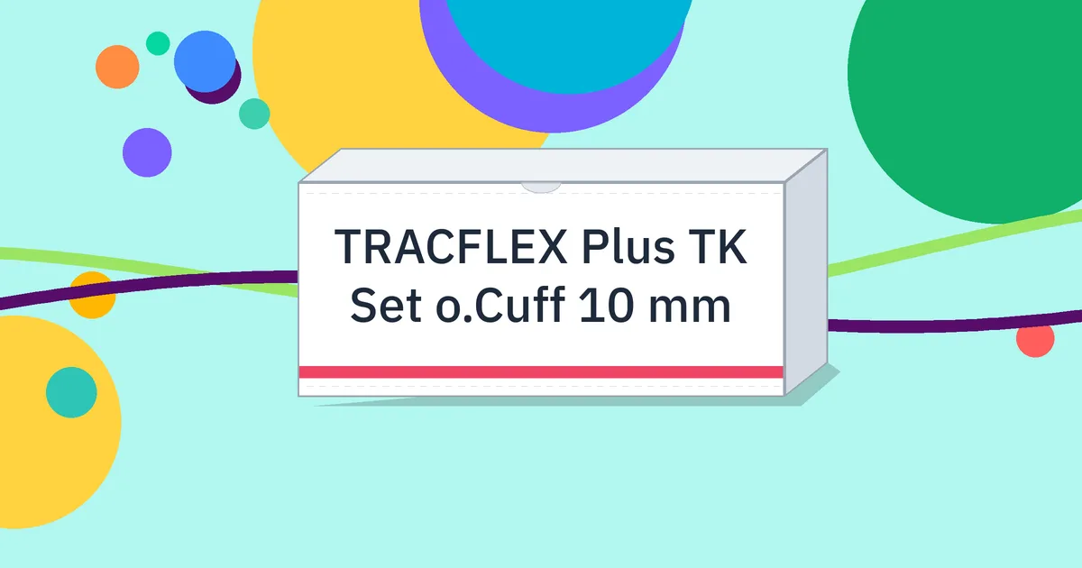 Symbolbild: Packung mit der Aufschrift TRACFLEX Plus TK Set o.Cuff 10 mm (PZN 05538655) – Verfügbarkeit und Bezug in Apotheken in Frankfurt am Main