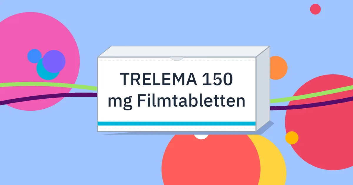 Symbolbild: Packung mit der Aufschrift TRELEMA 150 mg Filmtabletten (PZN 19835836) – Verfügbarkeit und Bezug in Apotheken in Frankfurt am Main