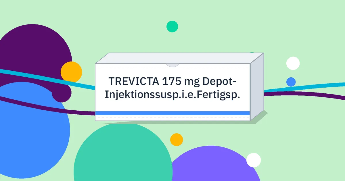 Symbolbild: Packung mit der Aufschrift TREVICTA 175 mg Depot-Injektionssusp.i.e.Fertigsp. (PZN 18263438) – Verfügbarkeit und Bezug in Apotheken in Frankfurt am Main