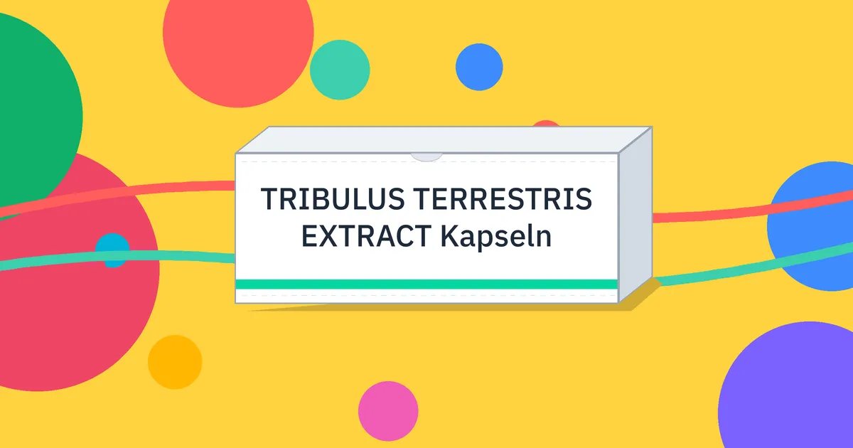 Symbolbild: Packung mit der Aufschrift TRIBULUS TERRESTRIS EXTRACT Kapseln (PZN 11345133) – Verfügbarkeit und Bezug in Apotheken in Frankfurt am Main