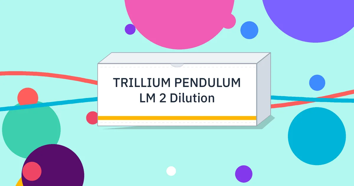 Symbolbild: Packung mit der Aufschrift TRILLIUM PENDULUM LM 2 Dilution (PZN 13226993) – Verfügbarkeit und Bezug in Apotheken in Frankfurt am Main