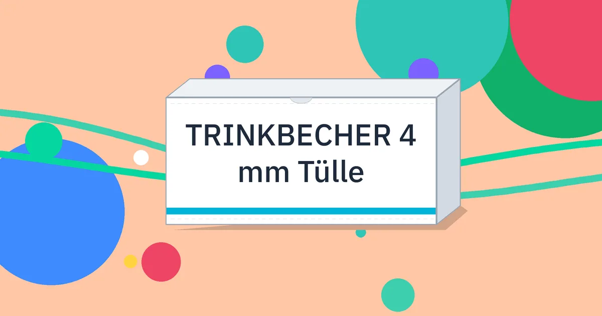 Symbolbild: Packung mit der Aufschrift TRINKBECHER 4 mm Tülle (PZN 04354410) – Verfügbarkeit und Bezug in Apotheken in Frankfurt am Main