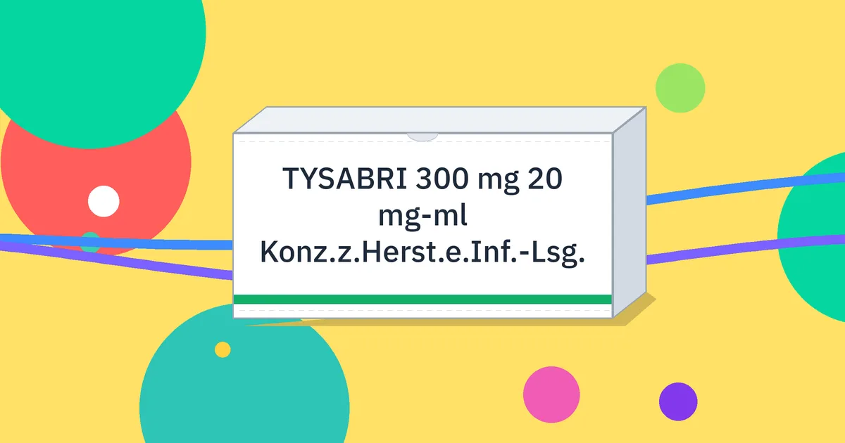 Symbolbild: Packung mit der Aufschrift TYSABRI 300 mg 20 mg-ml Konz.z.Herst.e.Inf.-Lsg. (PZN 10022215) – Verfügbarkeit und Bezug in Apotheken in Frankfurt am Main