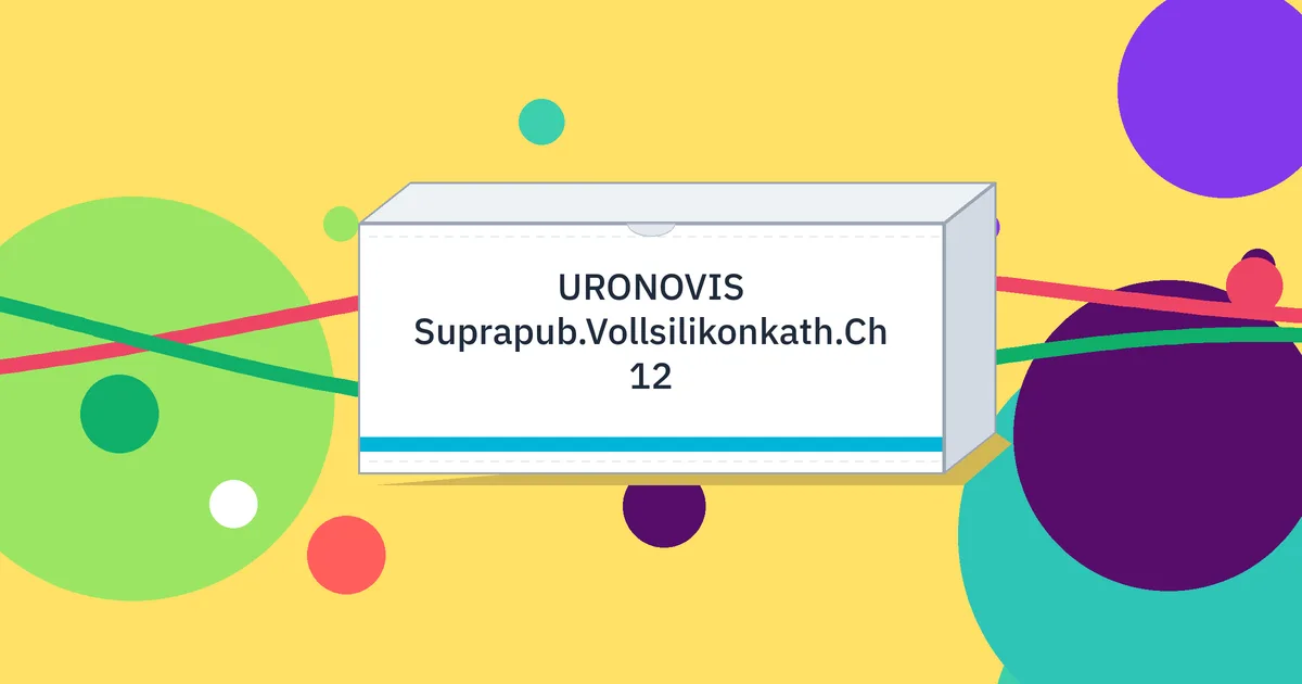 Symbolbild: Packung mit der Aufschrift URONOVIS Suprapub.Vollsilikonkath.Ch 12 (PZN 02352068) – Verfügbarkeit und Bezug in Apotheken in Frankfurt am Main