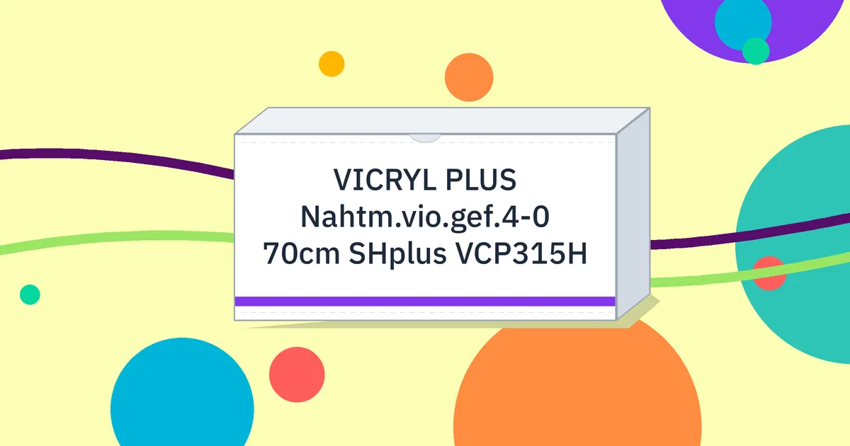 Symbolbild: Packung mit der Aufschrift VICRYL PLUS Nahtm.vio.gef.4-0 70cm SHplus VCP315H (PZN 16256457) – Verfügbarkeit und Bezug in Apotheken in Frankfurt am Main