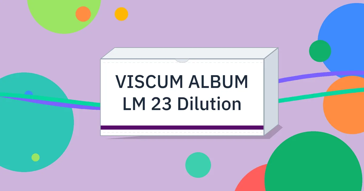 Symbolbild: Packung mit der Aufschrift VISCUM ALBUM LM 23 Dilution (PZN 13278091) – Verfügbarkeit und Bezug in Apotheken in Frankfurt am Main
