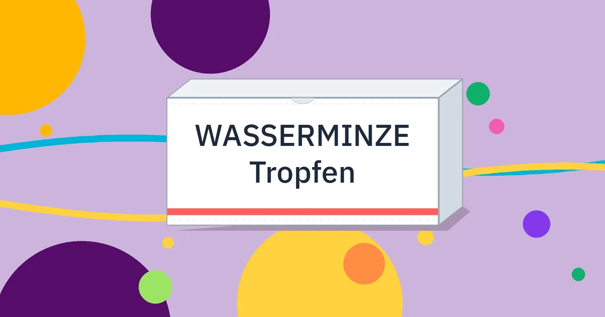 Symbolbild: Packung mit der Aufschrift WASSERMINZE Tropfen (PZN 19657748) – Verfügbarkeit und Bezug in Apotheken in Frankfurt am Main