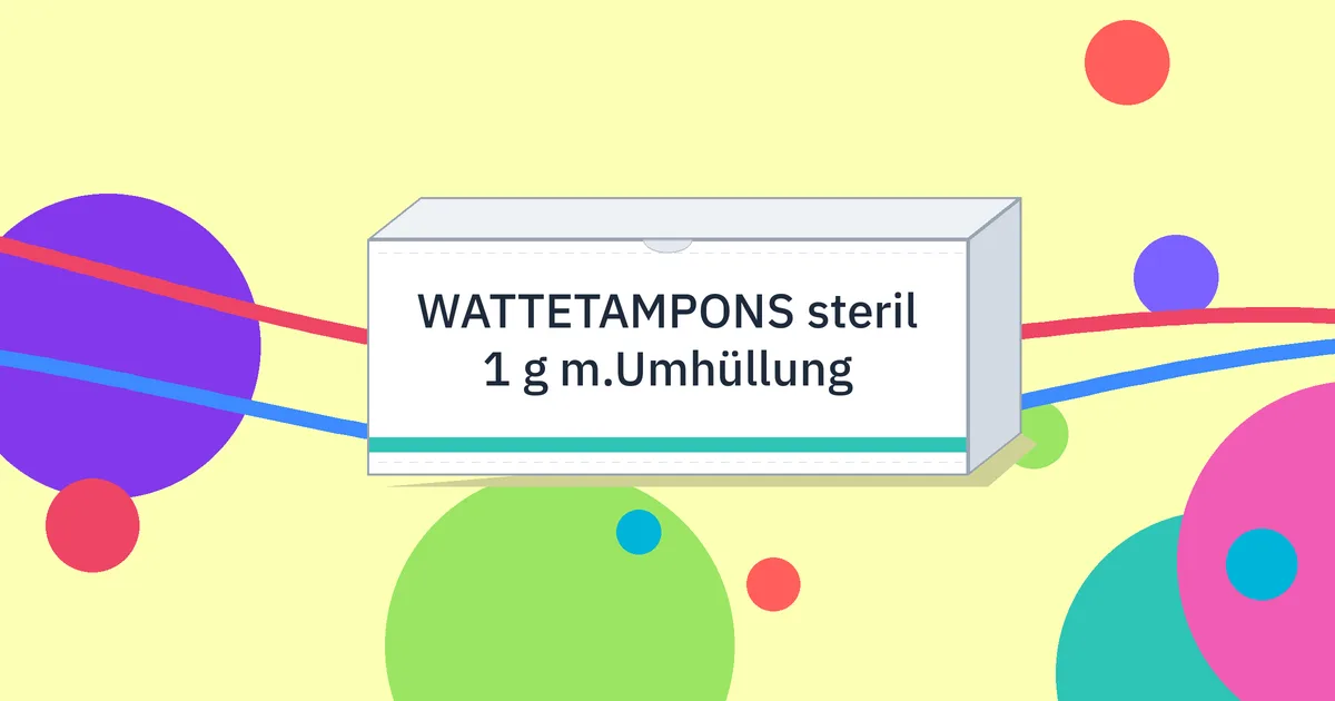 Symbolbild: Packung mit der Aufschrift WATTETAMPONS steril 1 g m.Umhüllung (PZN 01723120) – Verfügbarkeit und Bezug in Apotheken in Frankfurt am Main