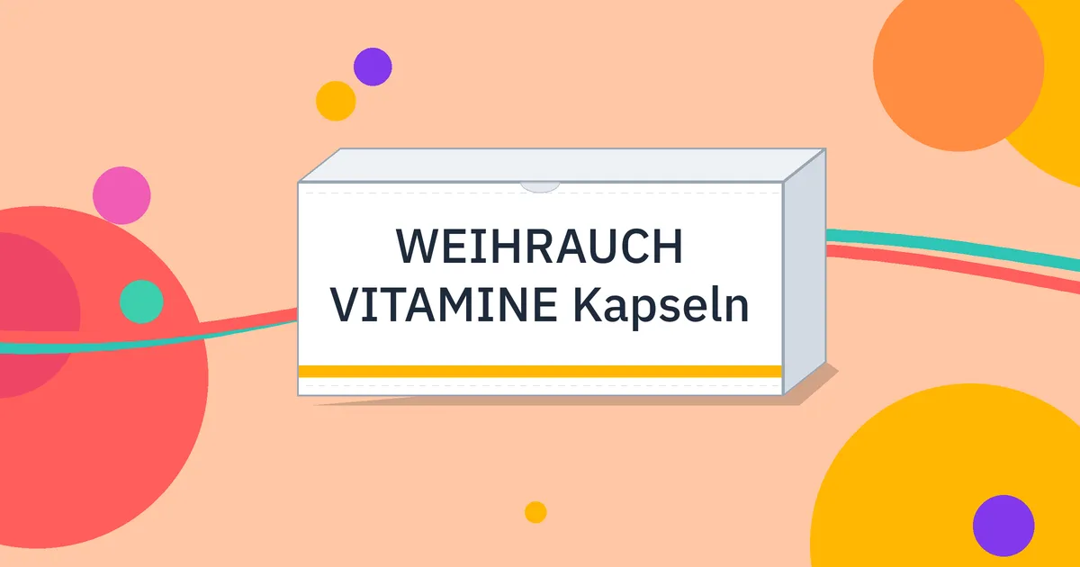 Symbolbild: Packung mit der Aufschrift WEIHRAUCH VITAMINE Kapseln (PZN 11026770) – Verfügbarkeit und Bezug in Apotheken in Frankfurt am Main