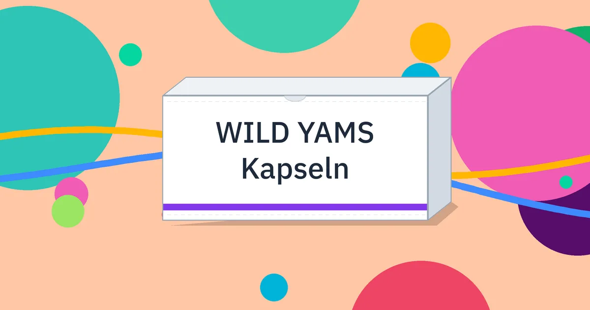 Symbolbild: Packung mit der Aufschrift WILD YAMS Kapseln (PZN 10007210) – Verfügbarkeit und Bezug in Apotheken in Frankfurt am Main