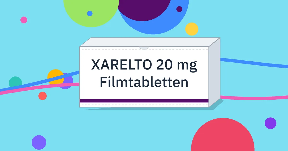 Symbolbild: Packung mit der Aufschrift XARELTO 20 mg Filmtabletten (PZN 10318631) – Verfügbarkeit und Bezug in Apotheken in Frankfurt am Main