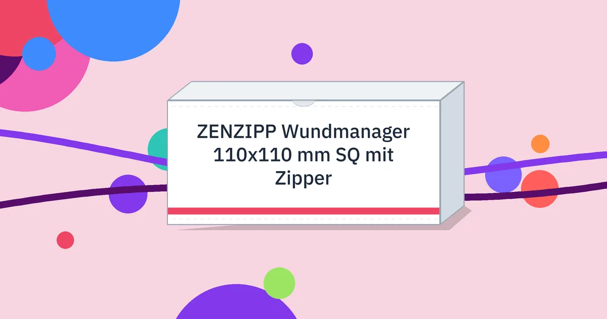 Symbolbild: Packung mit der Aufschrift ZENZIPP Wundmanager 110x110 mm SQ mit Zipper (PZN 13568357) – Verfügbarkeit und Bezug in Apotheken in Frankfurt am Main