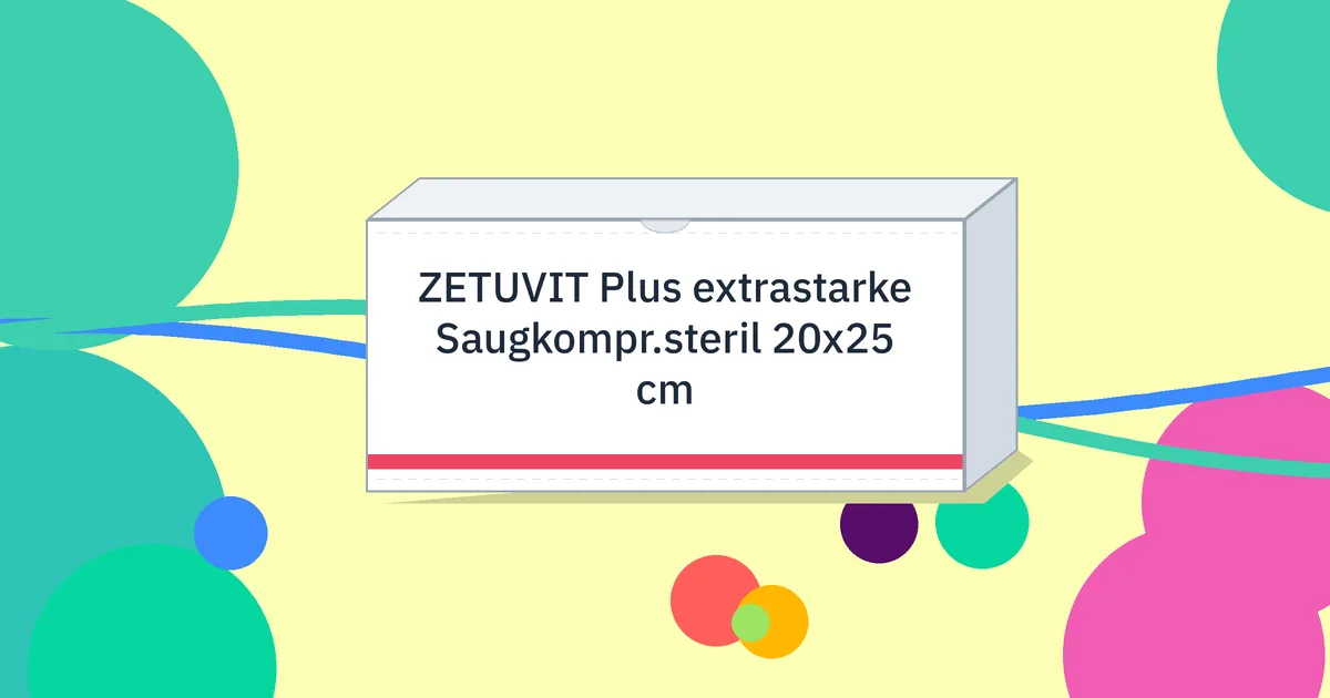 Symbolbild: Packung mit der Aufschrift ZETUVIT Plus extrastarke Saugkompr.steril 20x25 cm (PZN 19951241) – Verfügbarkeit und Bezug in Apotheken in Frankfurt am Main