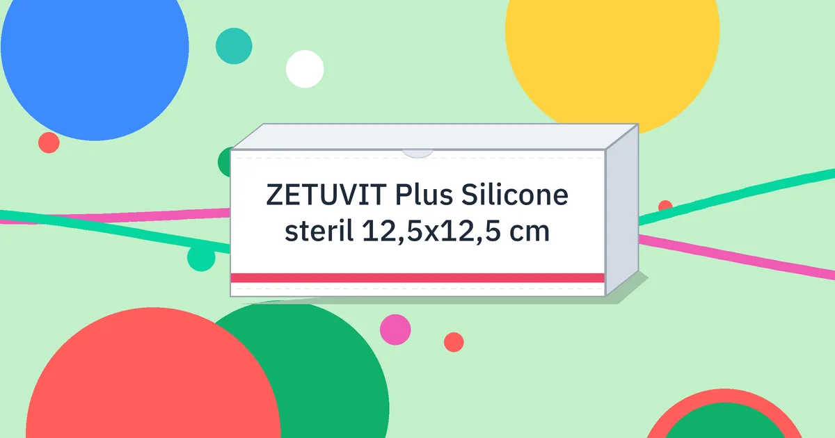 Symbolbild: Packung mit der Aufschrift ZETUVIT Plus Silicone steril 12,5x12,5 cm (PZN 17383991) – Verfügbarkeit und Bezug in Apotheken in Frankfurt am Main