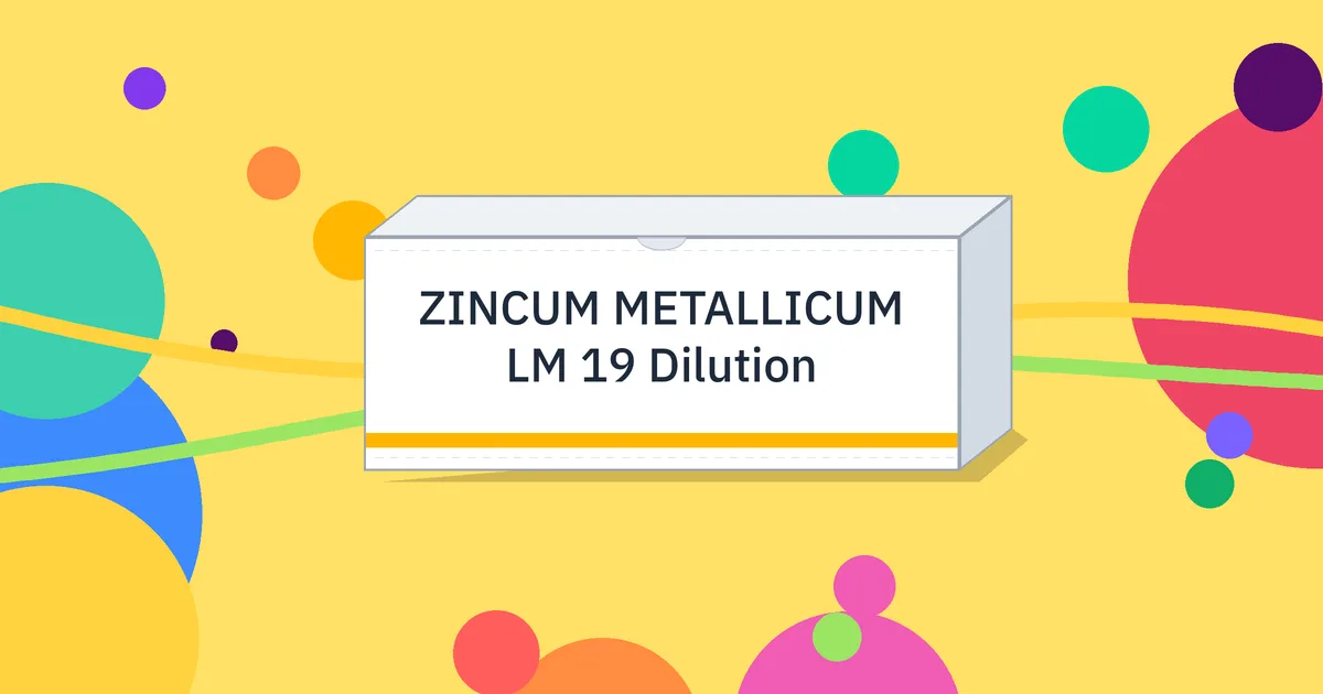 Symbolbild: Packung mit der Aufschrift ZINCUM METALLICUM LM 19 Dilution (PZN 13294948) – Verfügbarkeit und Bezug in Apotheken in Frankfurt am Main