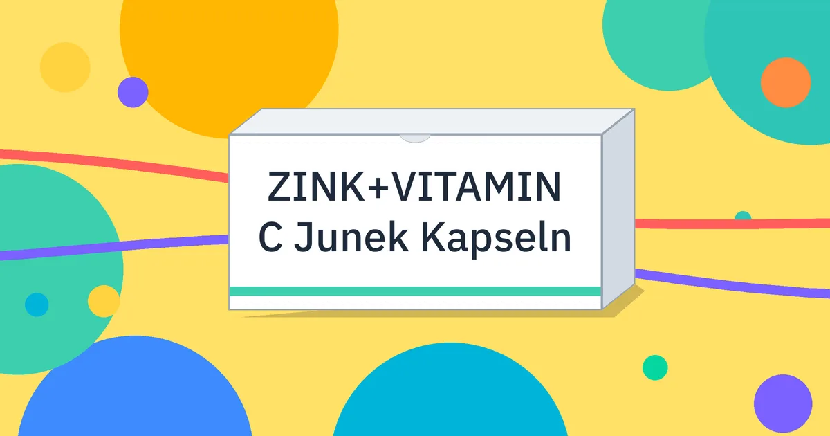Symbolbild: Packung mit der Aufschrift ZINK+VITAMIN C Junek Kapseln (PZN 10053523) – Verfügbarkeit und Bezug in Apotheken in Frankfurt am Main