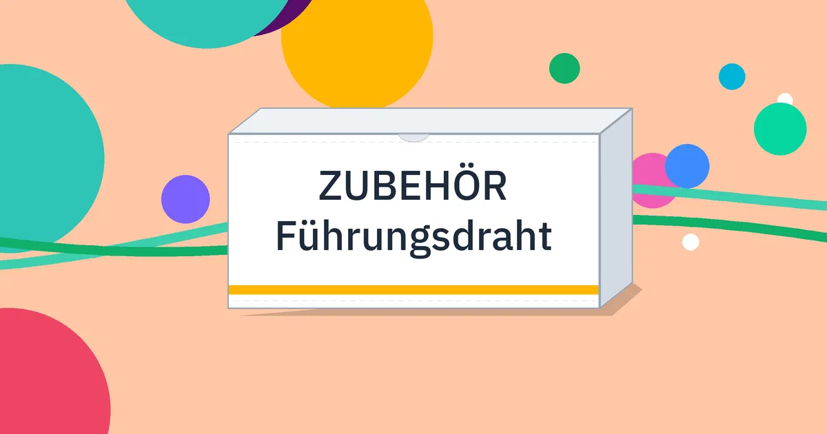 Symbolbild: Packung mit der Aufschrift ZUBEHÖR Führungsdraht (PZN 09178828) – Verfügbarkeit und Bezug in Apotheken in Frankfurt am Main