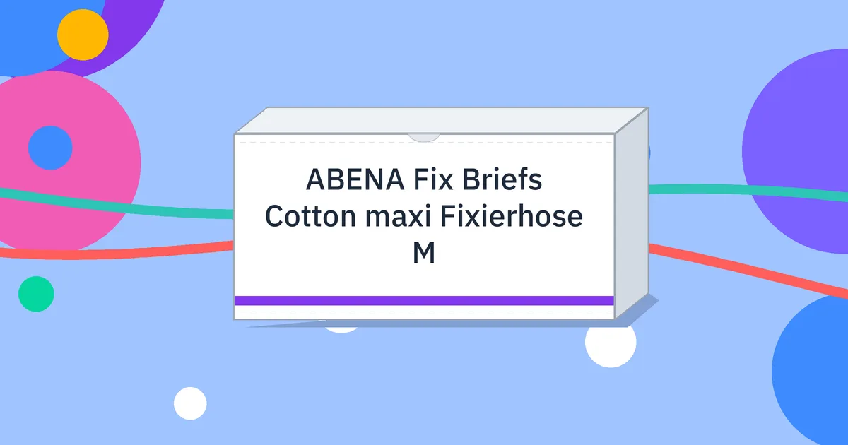 Symbolbild: Packung mit der Aufschrift ABENA Fix Briefs Cotton maxi Fixierhose M (PZN 18160980) – Verfügbarkeit und Bezug in Apotheken in Frankfurt am Main