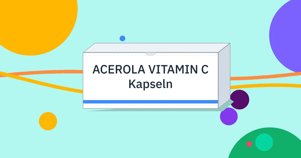 Symbolbild: Packung mit der Aufschrift ACEROLA VITAMIN C Kapseln (PZN 07574112) – Verfügbarkeit und Bezug in Apotheken in Frankfurt am Main