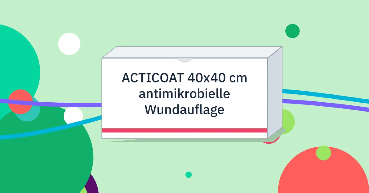 Symbolbild: Packung mit der Aufschrift ACTICOAT 40x40 cm antimikrobielle Wundauflage (PZN 09314361) – Verfügbarkeit und Bezug in Apotheken in Frankfurt am Main