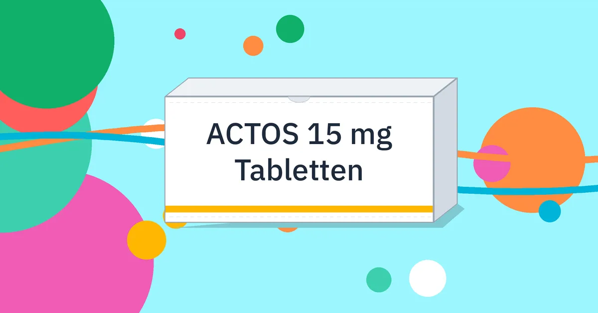 Symbolbild: Packung mit der Aufschrift ACTOS 15 mg Tabletten (PZN 08830273) – Verfügbarkeit und Bezug in Apotheken in Frankfurt am Main