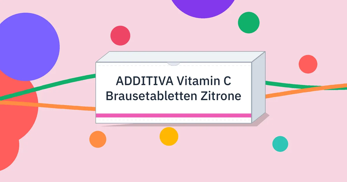 Symbolbild: Packung mit der Aufschrift ADDITIVA Vitamin C Brausetabletten Zitrone (PZN 03172196) – Verfügbarkeit und Bezug in Apotheken in Frankfurt am Main