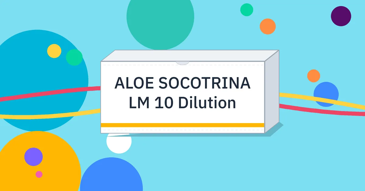 Symbolbild: Packung mit der Aufschrift ALOE SOCOTRINA LM 10 Dilution (PZN 13313367) – Verfügbarkeit und Bezug in Apotheken in Frankfurt am Main