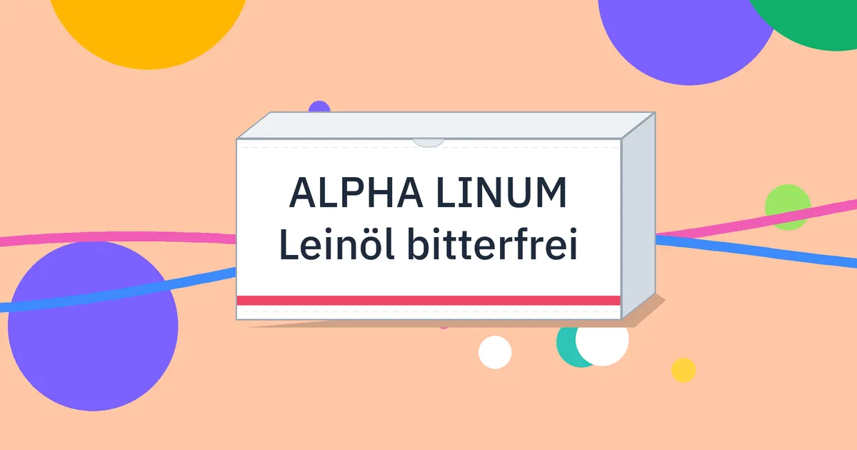 Symbolbild: Packung mit der Aufschrift ALPHA LINUM Leinöl bitterfrei (PZN 05375733) – Verfügbarkeit und Bezug in Apotheken in Frankfurt am Main