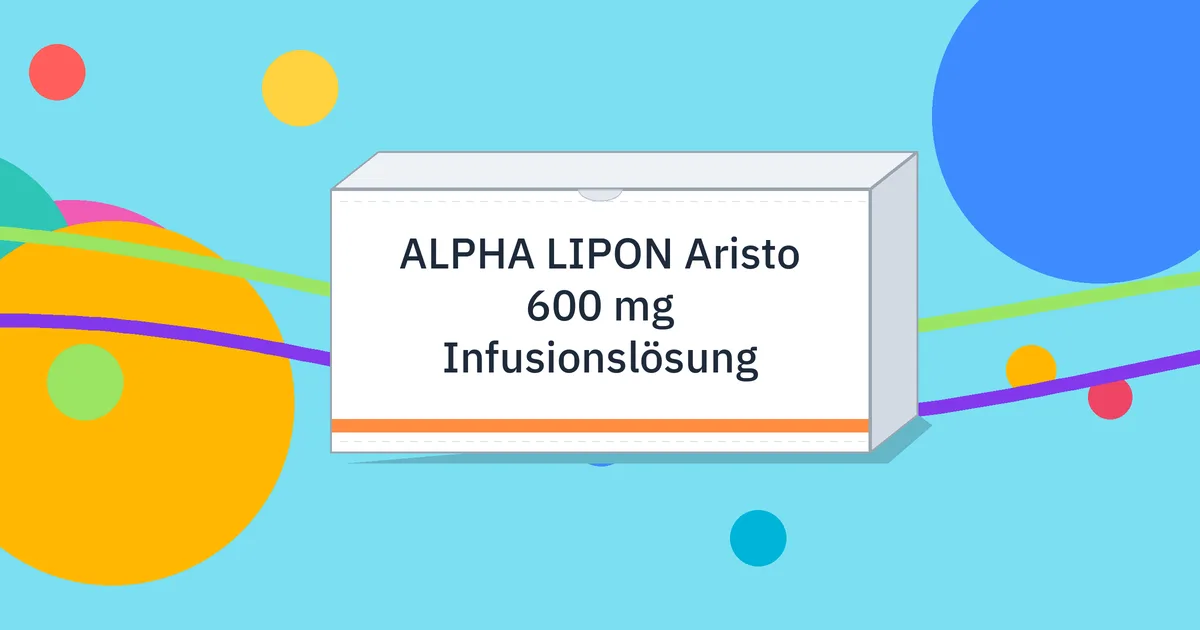 Symbolbild: Packung mit der Aufschrift ALPHA LIPON Aristo 600 mg Infusionslösung (PZN 10033070) – Verfügbarkeit und Bezug in Apotheken in Frankfurt am Main
