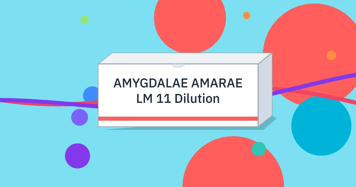 Symbolbild: Packung mit der Aufschrift AMYGDALAE AMARAE LM 11 Dilution (PZN 13325548) – Verfügbarkeit und Bezug in Apotheken in Frankfurt am Main