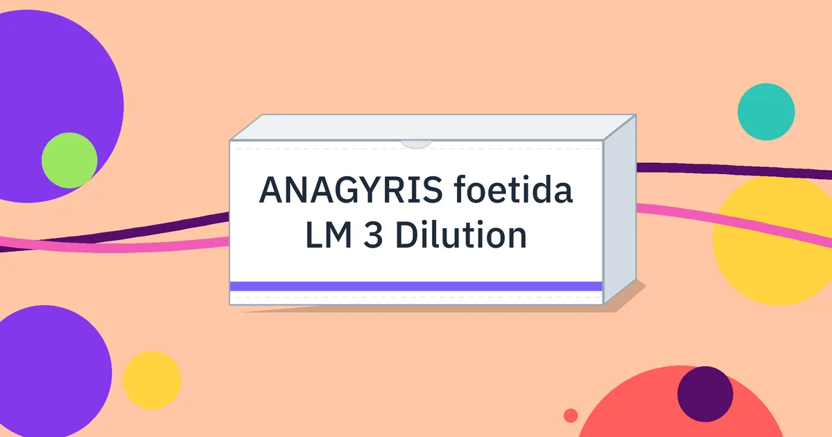 Symbolbild: Packung mit der Aufschrift ANAGYRIS foetida LM 3 Dilution (PZN 13328239) – Verfügbarkeit und Bezug in Apotheken in Frankfurt am Main