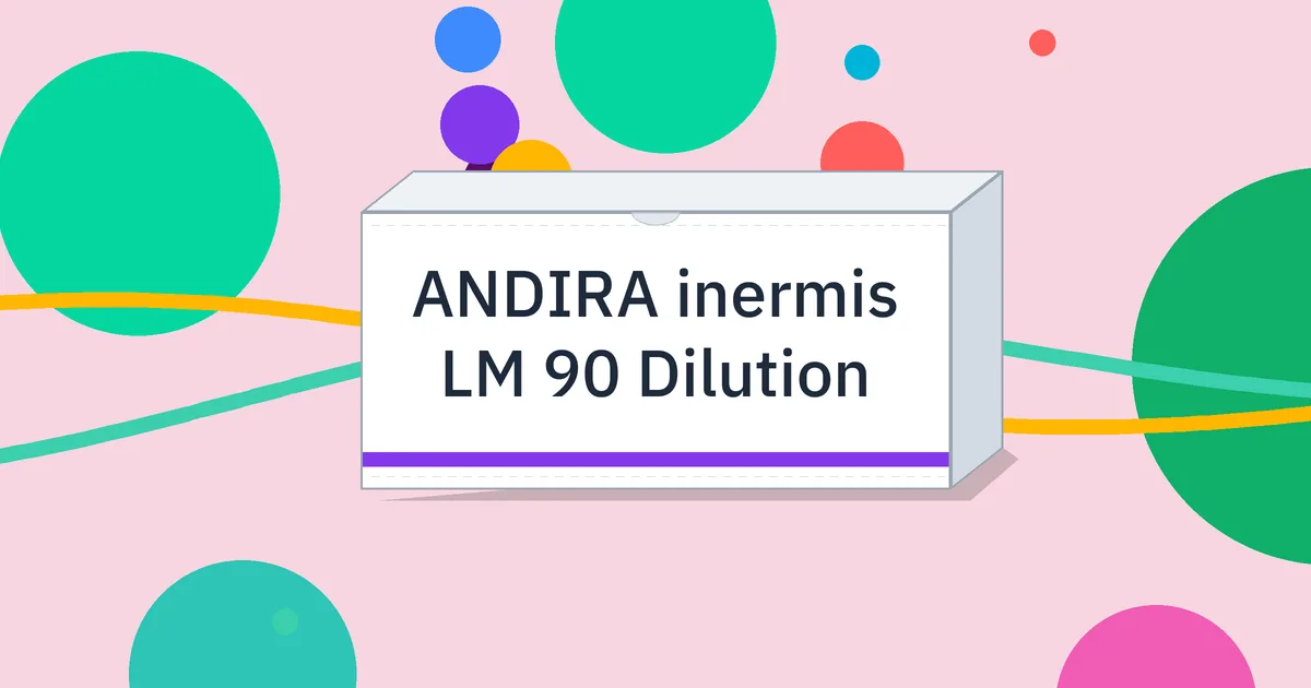 Symbolbild: Packung mit der Aufschrift ANDIRA inermis LM 90 Dilution (PZN 13329552) – Verfügbarkeit und Bezug in Apotheken in Frankfurt am Main