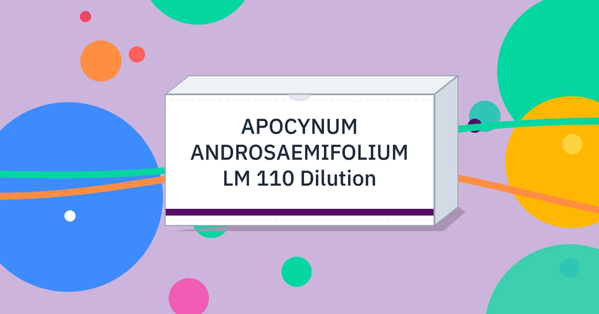 Symbolbild: Packung mit der Aufschrift APOCYNUM ANDROSAEMIFOLIUM LM 110 Dilution (PZN 13380814) – Verfügbarkeit und Bezug in Apotheken in Frankfurt am Main