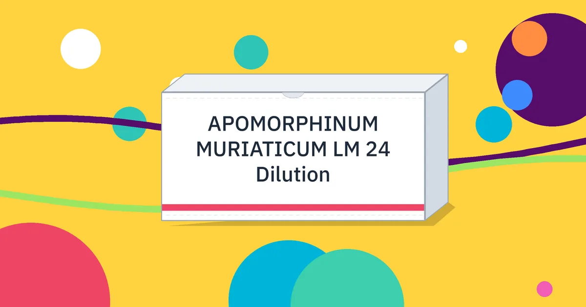 Symbolbild: Packung mit der Aufschrift APOMORPHINUM MURIATICUM LM 24 Dilution (PZN 13381452) – Verfügbarkeit und Bezug in Apotheken in Frankfurt am Main