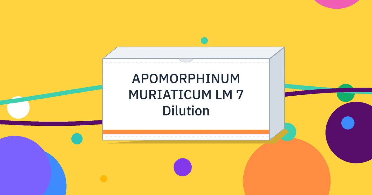 Symbolbild: Packung mit der Aufschrift APOMORPHINUM MURIATICUM LM 7 Dilution (PZN 13381009) – Verfügbarkeit und Bezug in Apotheken in Frankfurt am Main