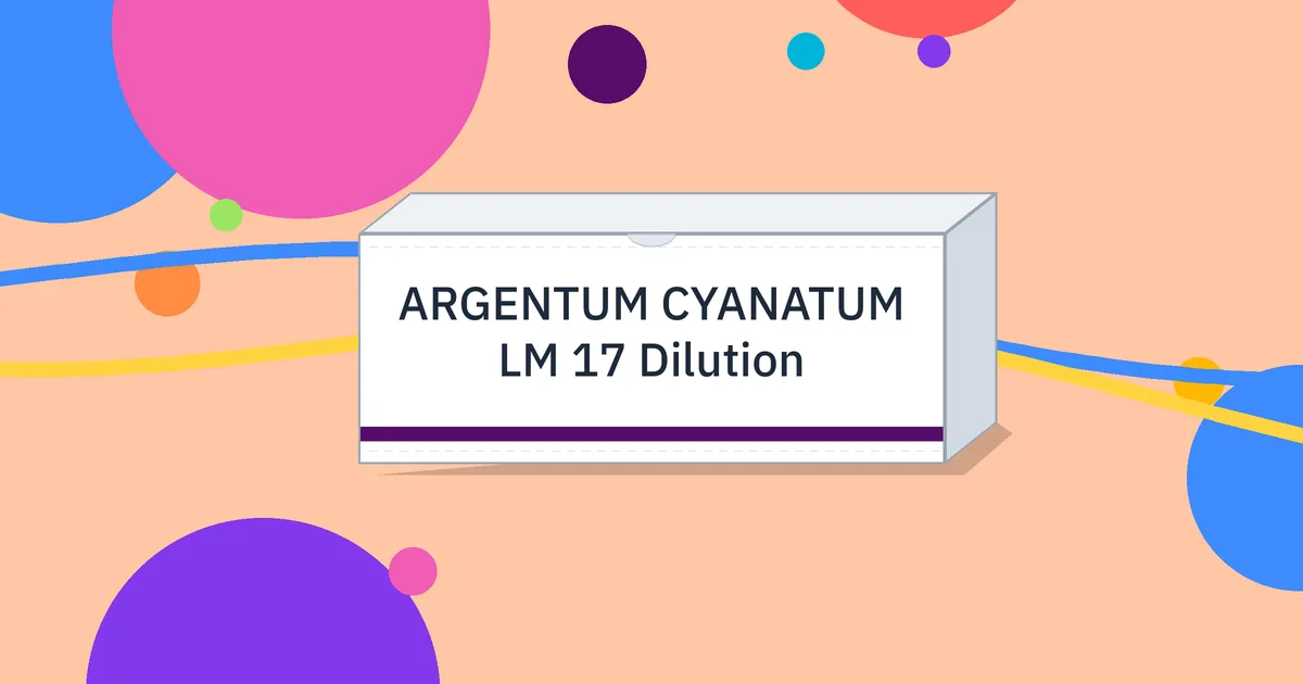 Symbolbild: Packung mit der Aufschrift ARGENTUM CYANATUM LM 17 Dilution (PZN 13390474) – Verfügbarkeit und Bezug in Apotheken in Frankfurt am Main