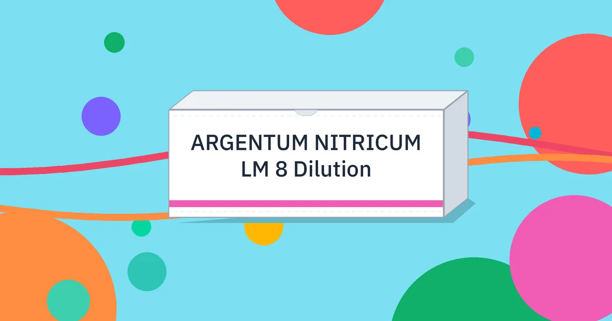 Symbolbild: Packung mit der Aufschrift ARGENTUM NITRICUM LM 8 Dilution (PZN 12768628) – Verfügbarkeit und Bezug in Apotheken in Frankfurt am Main