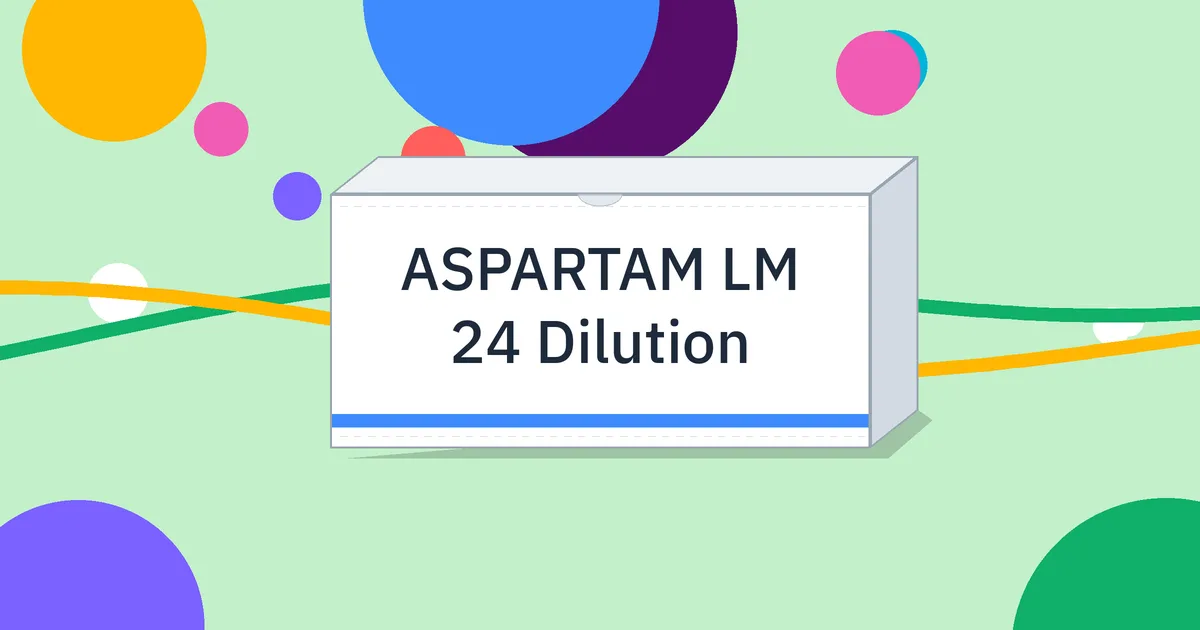 Symbolbild: Packung mit der Aufschrift ASPARTAM LM 24 Dilution (PZN 12782143) – Verfügbarkeit und Bezug in Apotheken in Frankfurt am Main