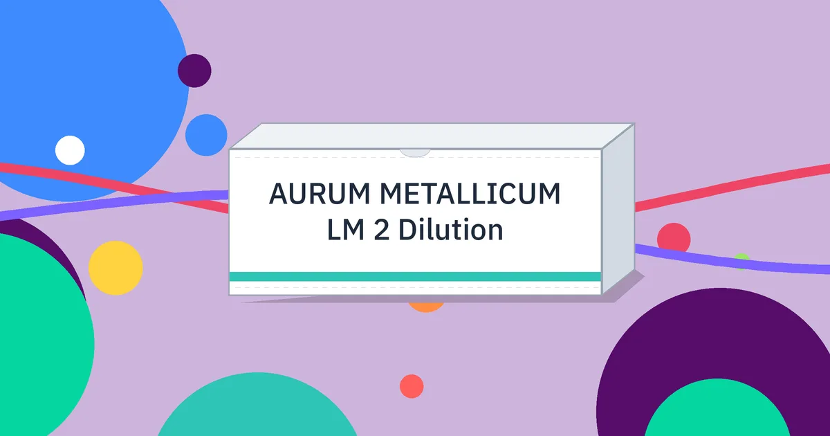 Symbolbild: Packung mit der Aufschrift AURUM METALLICUM LM 2 Dilution (PZN 12784969) – Verfügbarkeit und Bezug in Apotheken in Frankfurt am Main