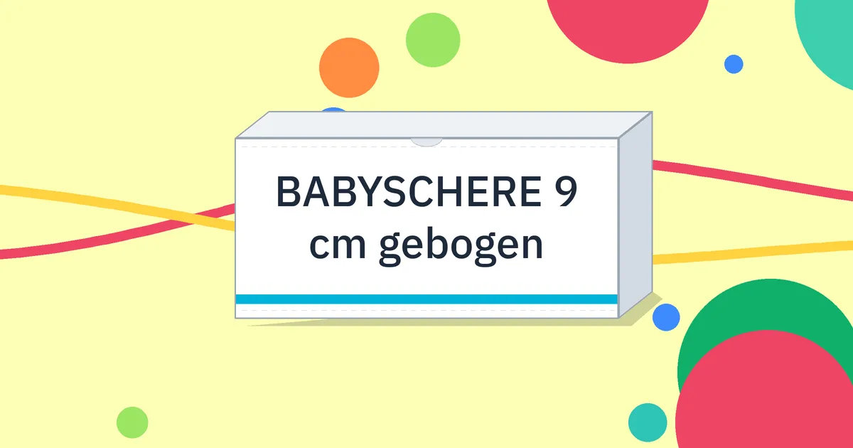 Symbolbild: Packung mit der Aufschrift BABYSCHERE 9 cm gebogen (PZN 03871770) – Verfügbarkeit und Bezug in Apotheken in Frankfurt am Main