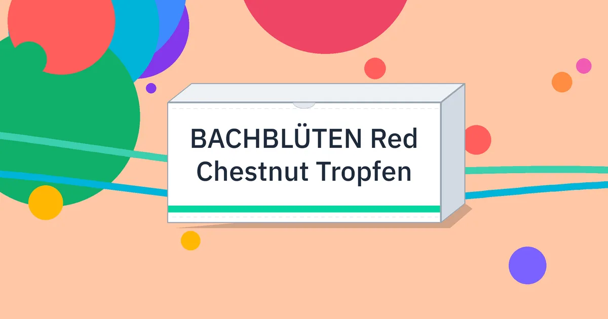 Symbolbild: Packung mit der Aufschrift BACHBLÜTEN Red Chestnut Tropfen (PZN 08737355) – Verfügbarkeit und Bezug in Apotheken in Frankfurt am Main