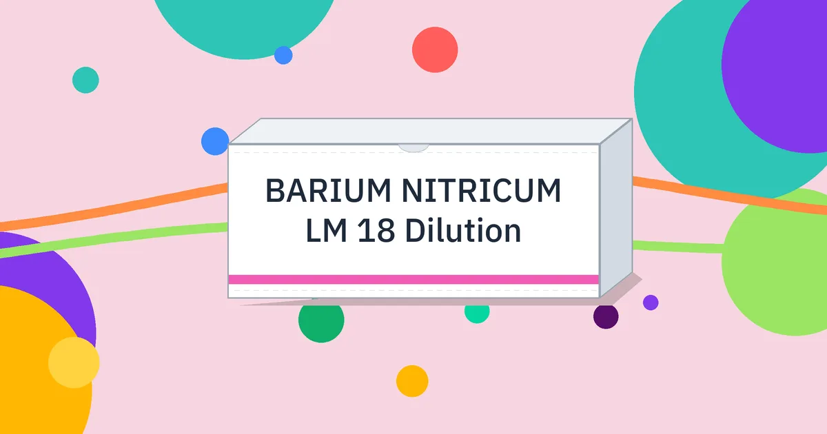 Symbolbild: Packung mit der Aufschrift BARIUM NITRICUM LM 18 Dilution (PZN 13377611) – Verfügbarkeit und Bezug in Apotheken in Frankfurt am Main