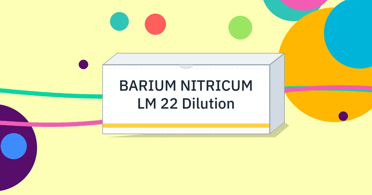 Symbolbild: Packung mit der Aufschrift BARIUM NITRICUM LM 22 Dilution (PZN 13377746) – Verfügbarkeit und Bezug in Apotheken in Frankfurt am Main
