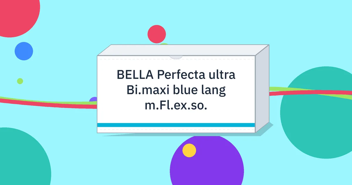 Symbolbild: Packung mit der Aufschrift BELLA Perfecta ultra Bi.maxi blue lang m.Fl.ex.so. (PZN 11276610) – Verfügbarkeit und Bezug in Apotheken in Frankfurt am Main