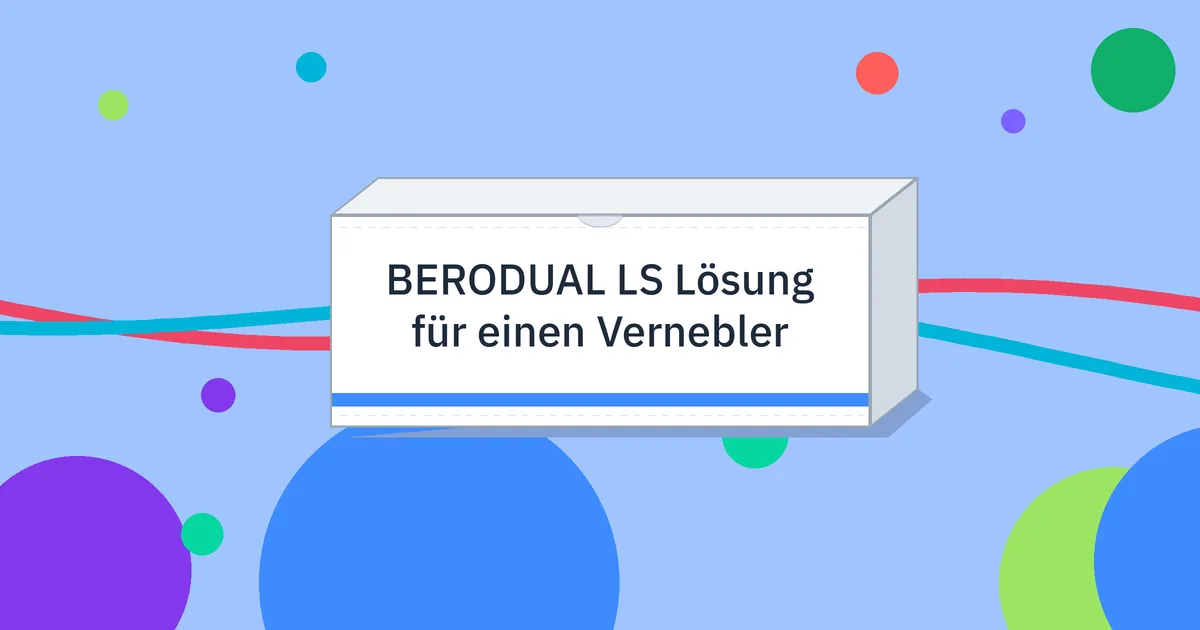 Symbolbild: Packung mit der Aufschrift BERODUAL LS Lösung für einen Vernebler (PZN 03529830) – Verfügbarkeit und Bezug in Apotheken in Frankfurt am Main