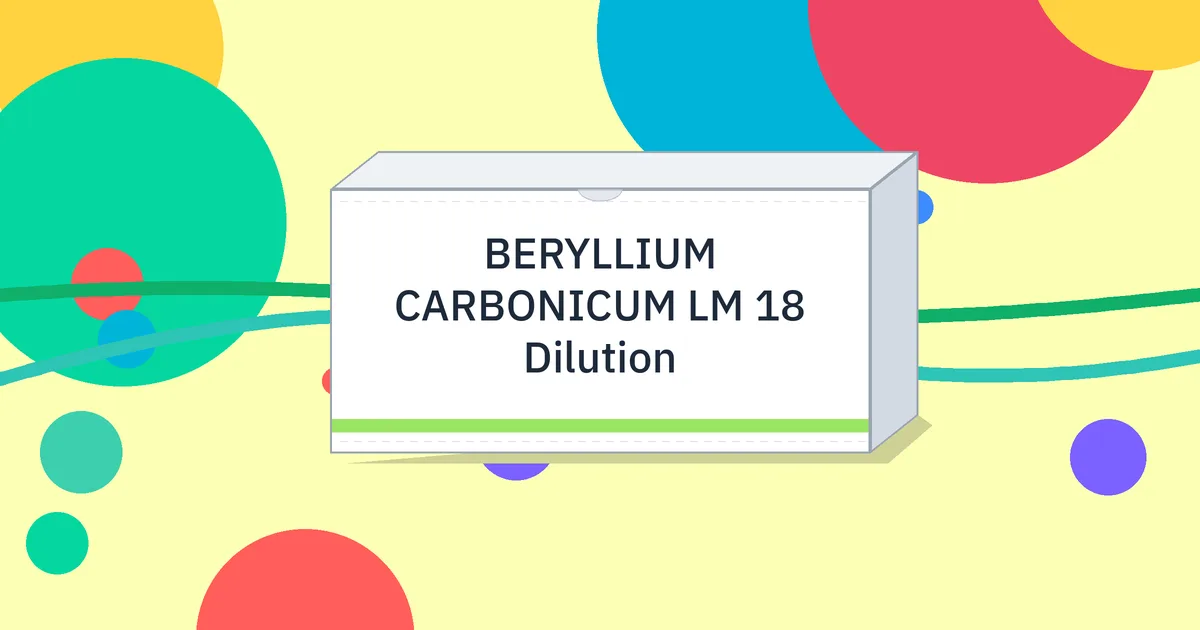 Symbolbild: Packung mit der Aufschrift BERYLLIUM CARBONICUM LM 18 Dilution (PZN 13384261) – Verfügbarkeit und Bezug in Apotheken in Frankfurt am Main