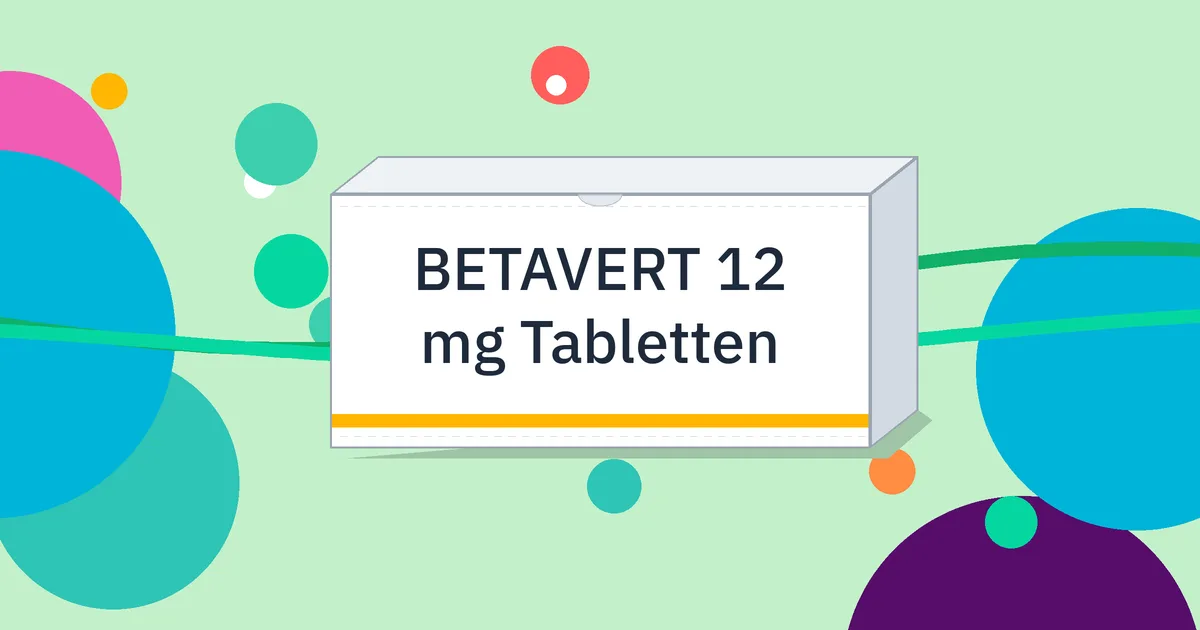 Symbolbild: Packung mit der Aufschrift BETAVERT 12 mg Tabletten (PZN 08538093) – Verfügbarkeit und Bezug in Apotheken in Frankfurt am Main