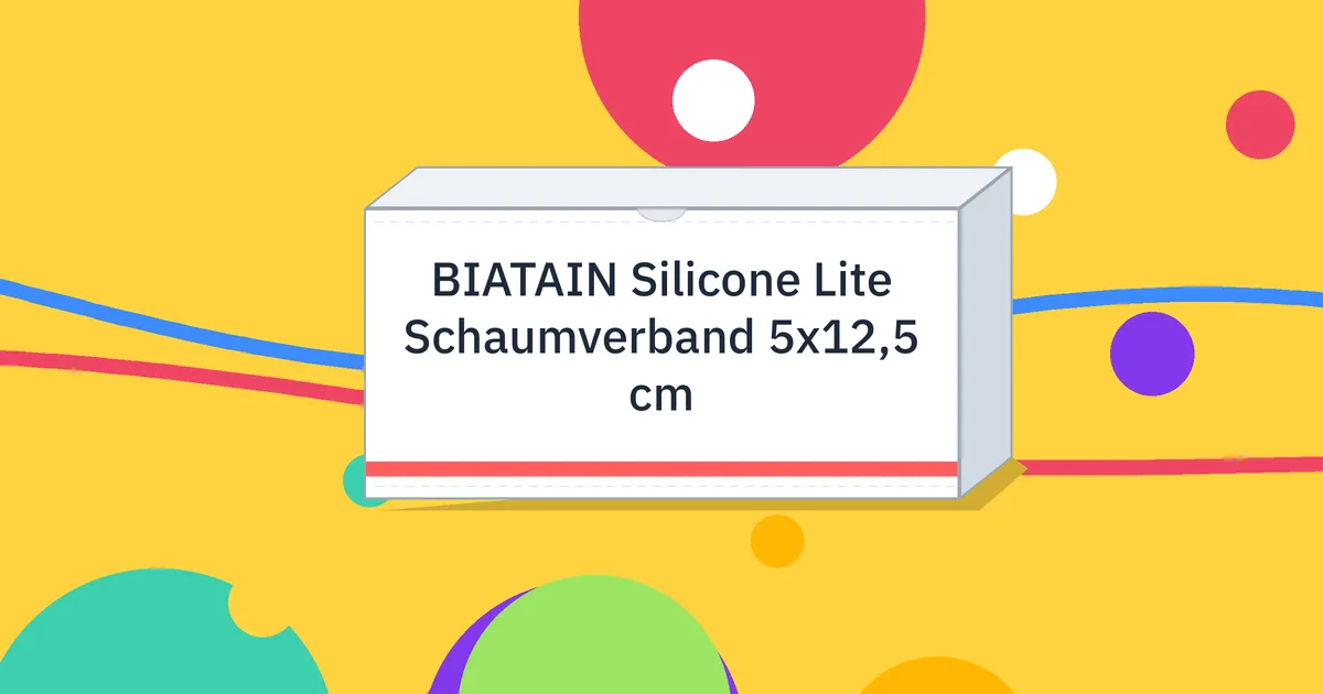Symbolbild: Packung mit der Aufschrift BIATAIN Silicone Lite Schaumverband 5x12,5 cm (PZN 14331835) – Verfügbarkeit und Bezug in Apotheken in Frankfurt am Main